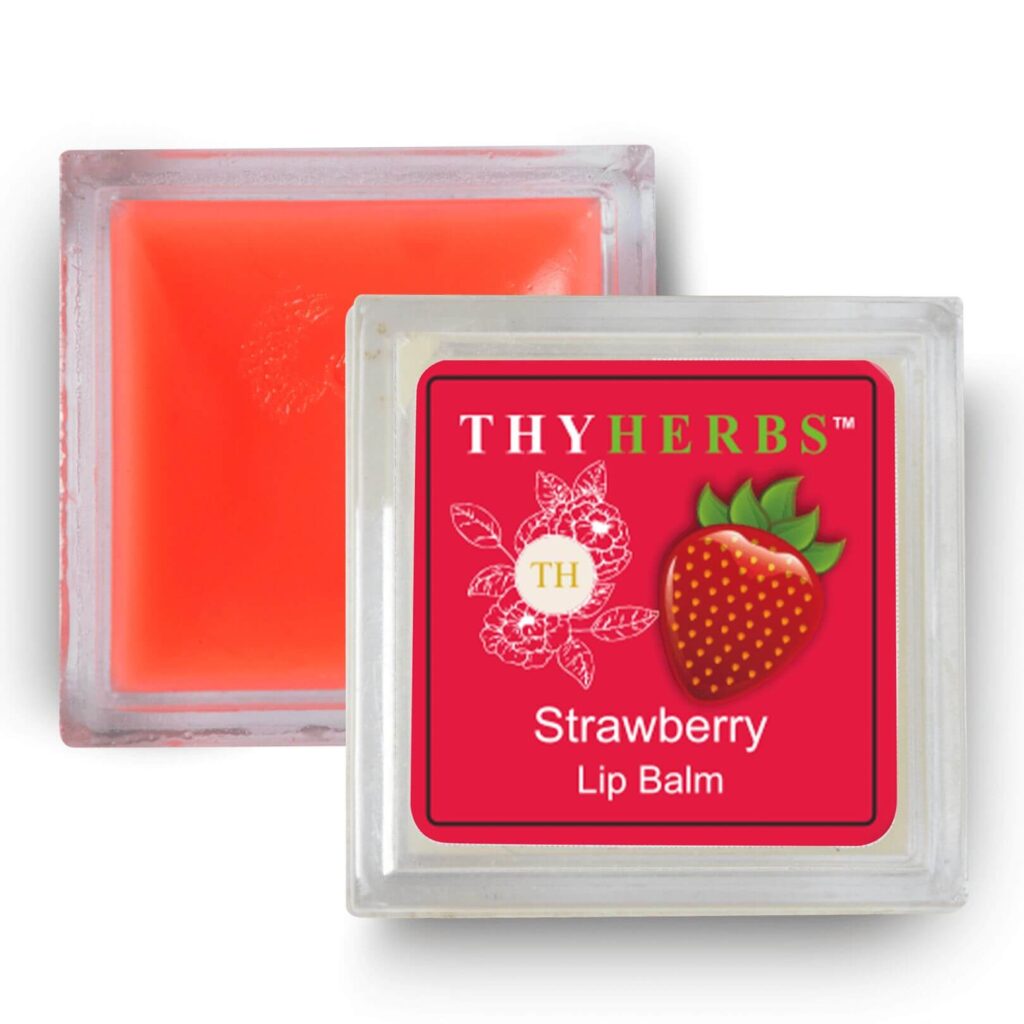 Strawberry Lip Balm by ThyHerbs – Hydrate, Heal & Glow Naturally